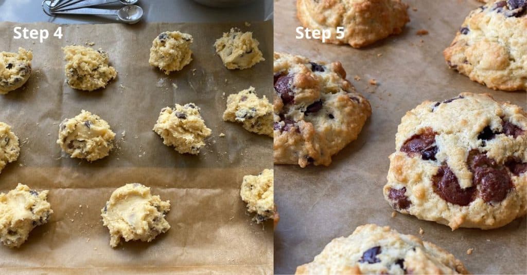 Easy Chocolate Chip Rock Buns - Tasty Bakes Kitchen