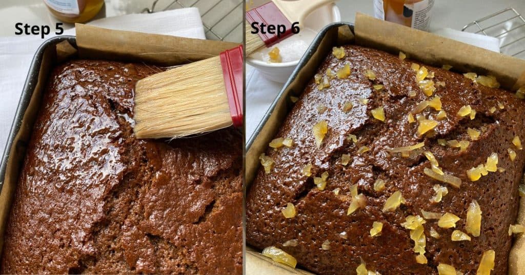 Sticky Ginger Treacle Cake With Stem Ginger - Tasty Bakes Kitchen