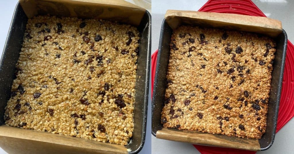 Fruit and Seed Flapjacks with Banana - Tasty Bakes Kitchen