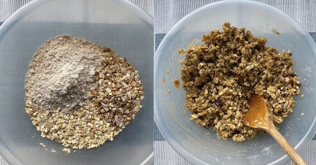 Fruit and Seed Flapjacks with Banana - Tasty Bakes Kitchen
