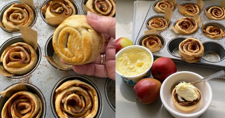 Mini Apple Rose Pies - Tasty Bakes Kitchen