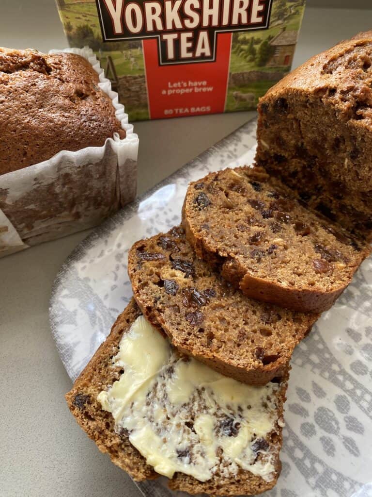 Fat Free Yorkshire Tea Loaf Fruit Cake Recipe - Tasty Bakes Kitchen