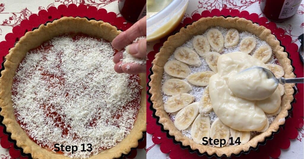 Manchester Tart with Banana - Tasty Bakes Kitchen